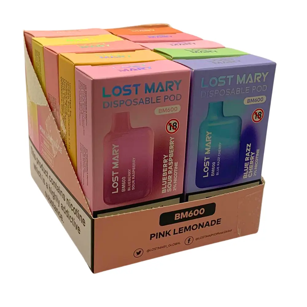 Lost Mary BM600 Puff Disposable Vape - Box of 10 Mixed